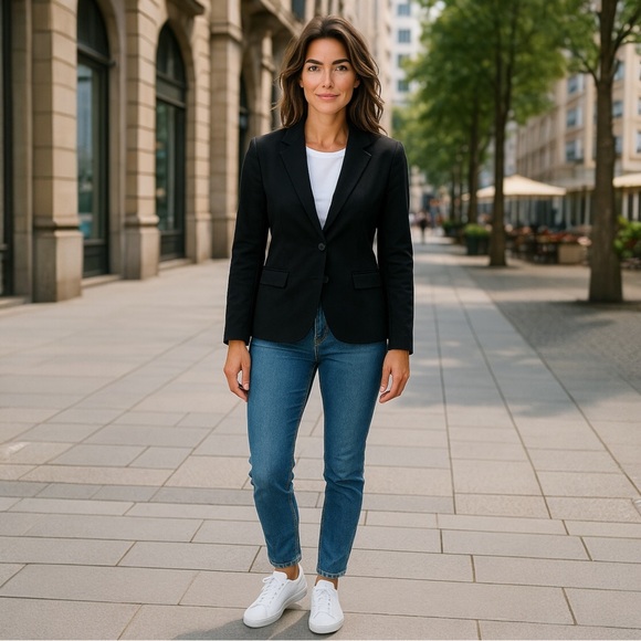 Franne Golde | Jackets & Coats | Franne Golde Classic Black Blazer Made ...